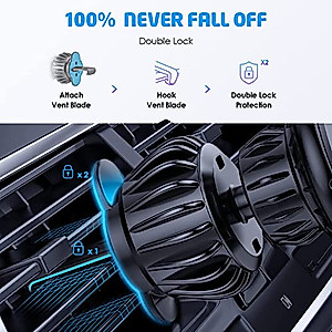 WixGear [2 Pack Universal Air Vent Magnetic Phone Holder for Car, Phone Mount for Car for Cell Phones and Mini Tablets (New Upgraded Vent Locks)