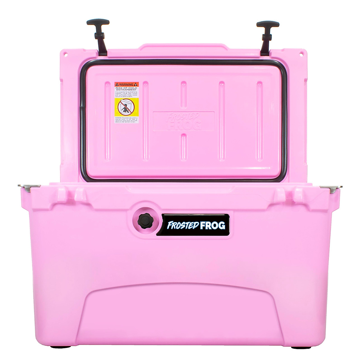 Frosted Frog Pink 45 Quart Ice Chest Heavy Duty High Performance Roto-Molded Commercial Grade Insulated Cooler