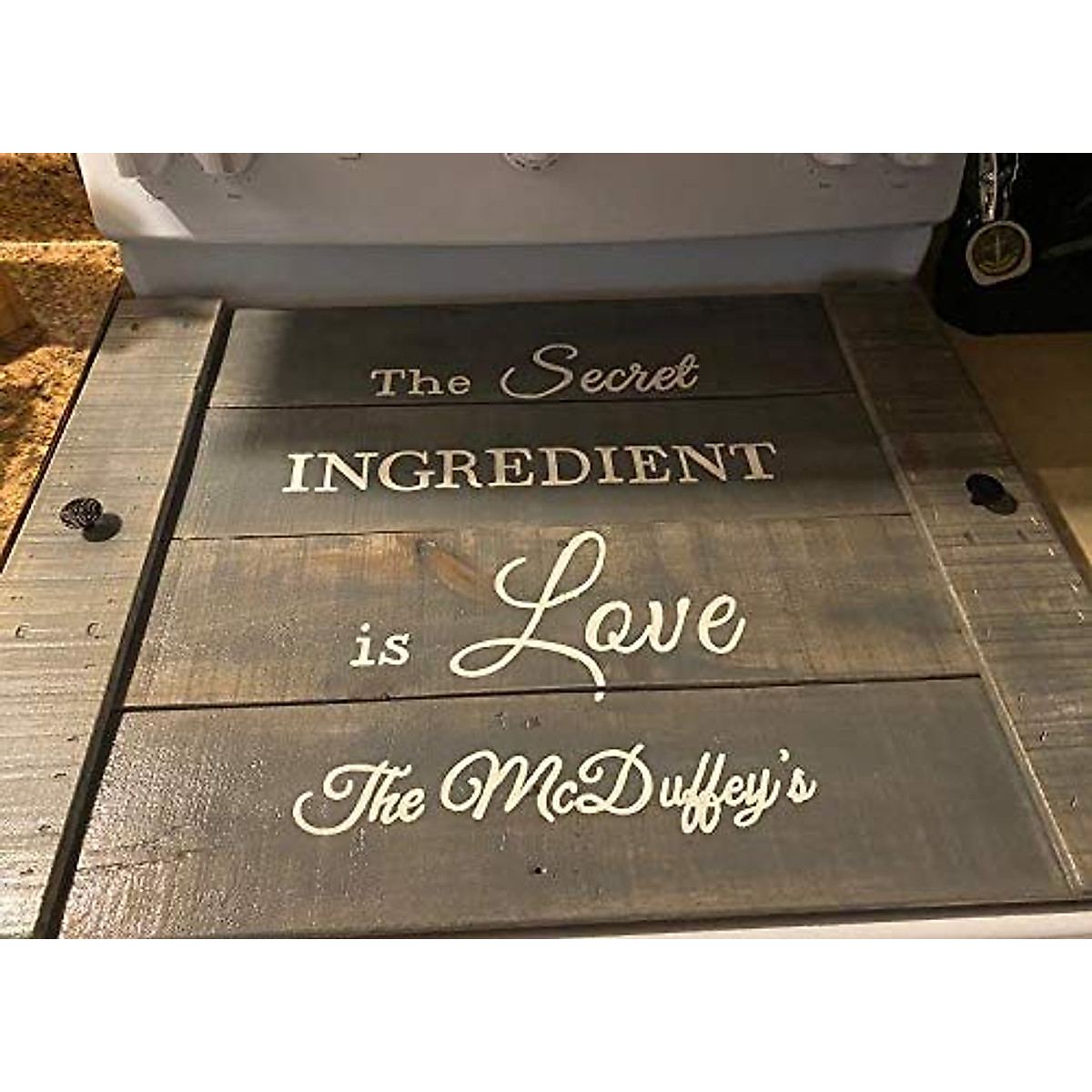 Custom Farmhouse Noodle Board Stove Cover or Sink Cover or Serving Tray for Moms Christmas Gift