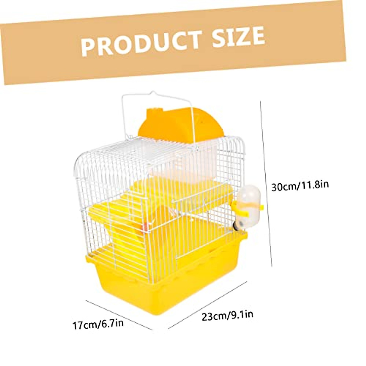 VOSAREA Hamster Cage Turtle Accessories Travel Guinea Pig Cage Accessories Rat Cage Chinchilla Cage Accessories Hamster Hideout Plastic Orange Guinea Pig House Rat House Rat Hut