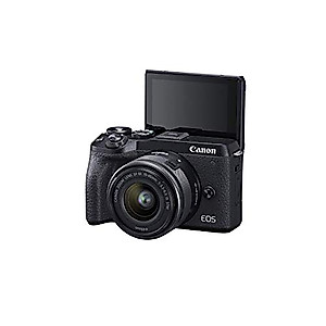 Canon EOS M6 Mark II (Black)+Ef-M 15-45mm F/3.5-6.3 is STM + Evf Kit (Renewed)