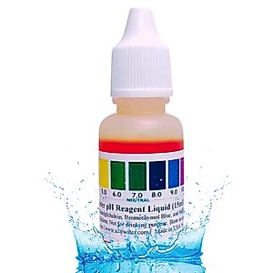 Water pH Level Test kit, Alkaline, Tap, and Drinking Water (WHT/100-125 Tests) 0.50 Fl Oz, More Accurate Than Test Strips, Made in USA, by A2O Water