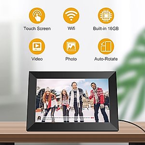 Frameo Digital Frame WiFi,MARVUE Digital Photo Frame 10.1 inch 1280x800 IPS Touch Screen HD Display, 16GB Storage Auto-Rotate,Easy to Share Photo/Video