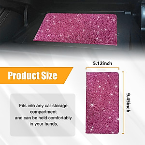 Kewucn Car Registration and Insurance Holder, Leather Auto Glove Box Organizer, Vehicle Compartment Accessories Case for Cards, Driver License & Essential Documents