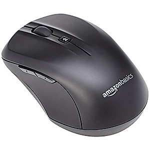 Amazon Basics Wireless Full Size Computer Keyboard and Mouse Combo, US Layout (QWERTY), Black