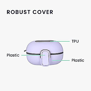 kwmobile Earphones Case Compatible with Samsung Buds 2 Pro/Buds 2 / Buds Live/Buds Pro - Protective Earbuds Headphones Cover - Lavender