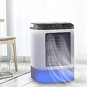 Portable Air Conditioner, 3 Wind Speeds Evaporative Air Cooler Quiet Fast Cooling Air Personal Conditioner with Humidifier for Home Office Bedroom Travel Camping