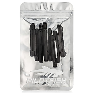 Pilotfish Basics Silicone Temple Tips Glasses Holder, Sunglasses Eyewear Retainer Reading Glasses Ear Grip, and Accessories, Premium Anti-Slip Eyeglass Holder 5 pairs (Black, 5 Pairs)