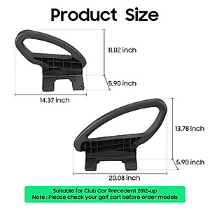 10L0L Golf Cart Arm Rest Hip Restraint for Club Car Precedent 2012-up, Driver and Passenger Side, OEM# 103833601 103833701, 1 Pair (Left + Right)