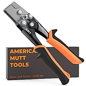 AMERICAN MUTT TOOLS Snap Lock Punch – Gutter End Cap Crimper Tool – Snap Lock Tool for Sheet Metal, Gutter Installation Tools, Gutter Crimping Tool, Gutter Tools, End Cap Crimper for Gutters