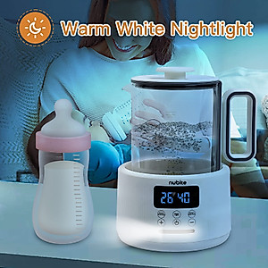 Instant Water Warmer, 8-in-1 Baby Bottle Warmer, Water Dispenser, Baby Formula Maker, Electric Kettle 1.5-Liter, Breastmilk Defroster, with Nightlight