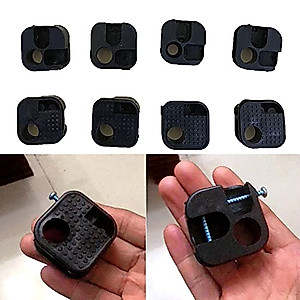 UtySty 4 Pack Folding Chair Replacement Foot with Screws Camping Outdoor Stool Outside Lawn Table Feet for Pole Swivel Joint Base Camp Fishing Seat Repair Accessories Maintenance Replace (14mm/0.55")