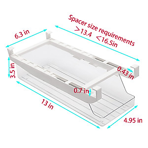 XILAOTOU Fridge Organizer Hanging Soda Can Dispenser Drink Holder for Refrigerator, Kitchen Organizer,Cabinet Shelf - Clear Plastic Canned Food Storage Rack，store to 5 standards 12-oz soda