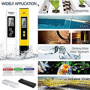 CANNABMALL PH Meter, TDS PPM Meter and 3 in 1 Soil Moisture Meter Combo, High Accuracy Lab PH/EC Tester Digital Kit [Upgraded] for Home Water, Hydroponics, Plants Garden Soil and Aquarium PH Pen