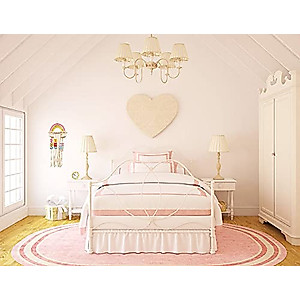 Stemytic Hair Bow Holder Organizer for Girls Hair Clips Storage Rainbow Hanger for Home Decor (Light Pink)