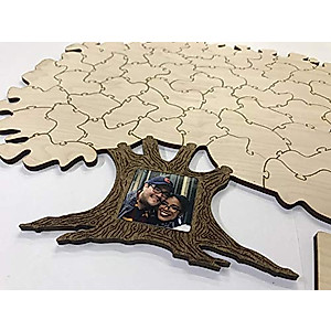 50pc Blank Wedding Tree Puzzle Guest Book Alternative. Add Your Own Personalization. A Great Guest Book Idea For a Wedding Reception, Birthday, Baby Shower, Anniversary or Any Event/Party.