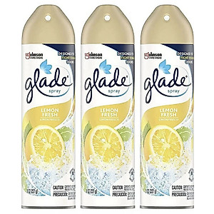 Glade Air Freshener Spray - Lemon Fresh - Net Wt. 8 OZ (227 g) Per Can - Pack of 3 Cans