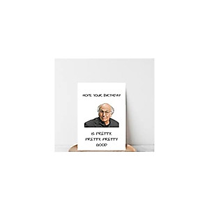 Very Funny Larry David Inspired Birthday Card, Tv Show Greeting Card, Greeting Card, Birthday Humor Card, Comedian Birthday Card, Funny Birthday Card for Her, Card for Him