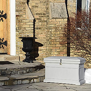 RTS Companies Inc 550200500A7681 ParcelWirx Storage Cabinet, with Hinged Lid, Slate Grey