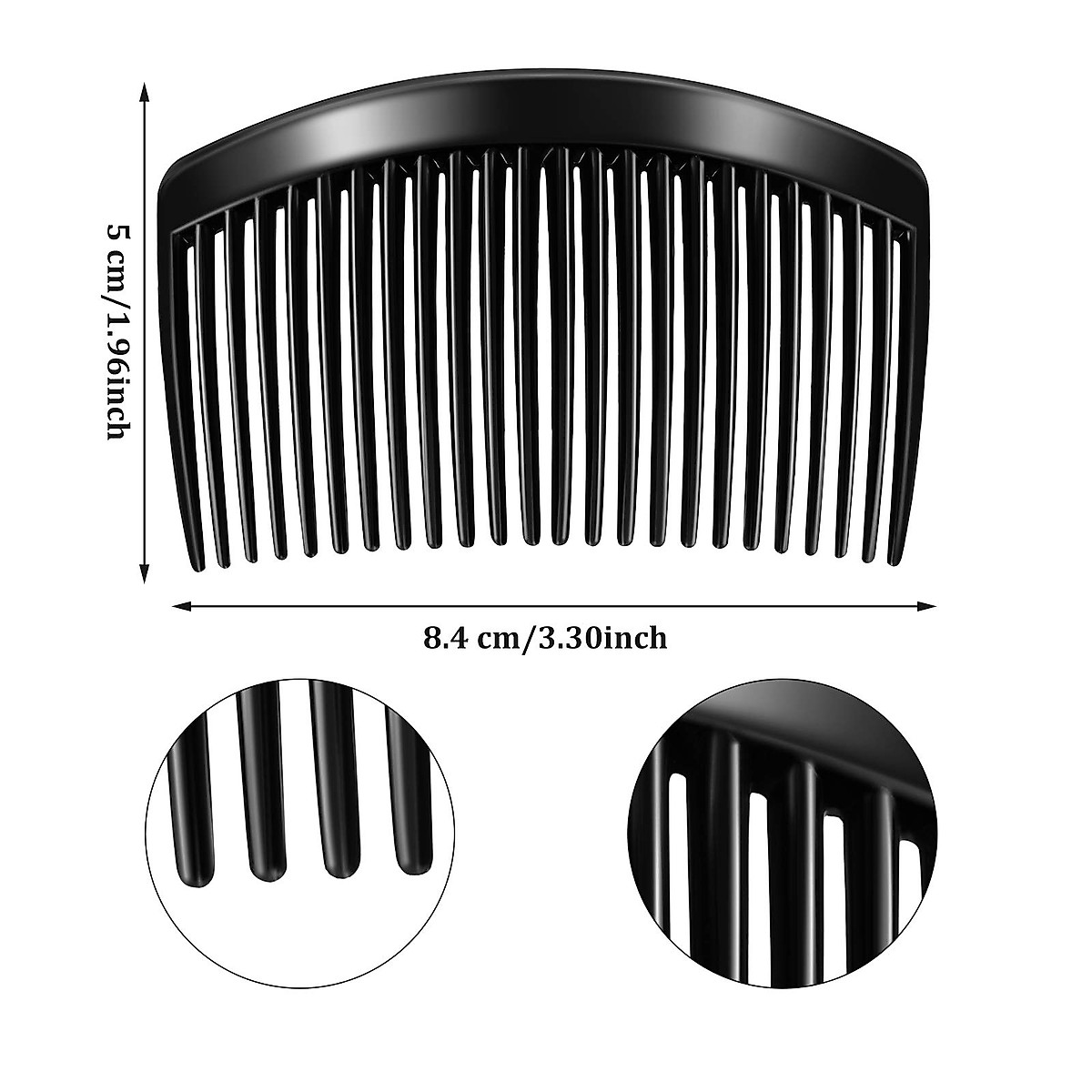 Chuangdi 12 Pieces French Side Hair Twist Comb Plastic Decorative Hair Comb Clips with Teeth Styling Side Combs air for Fine Women Accessories(23 Teeth)