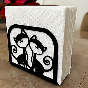 HeavenlyKraft Napkin Holder Dispenser kitchen decor Paper Napkin Holder Modern Napkin Holder tissue holder for dining table napkin holder kitchen napkin stand farmhouse table napkin holder Twin Kitten