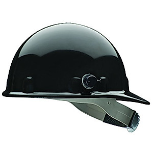 Fibre-Metal by Honeywell E2QRW11A000 Super Eight Ratchet Cap Style Hard Hat with Quick-Lok, Black, Medium