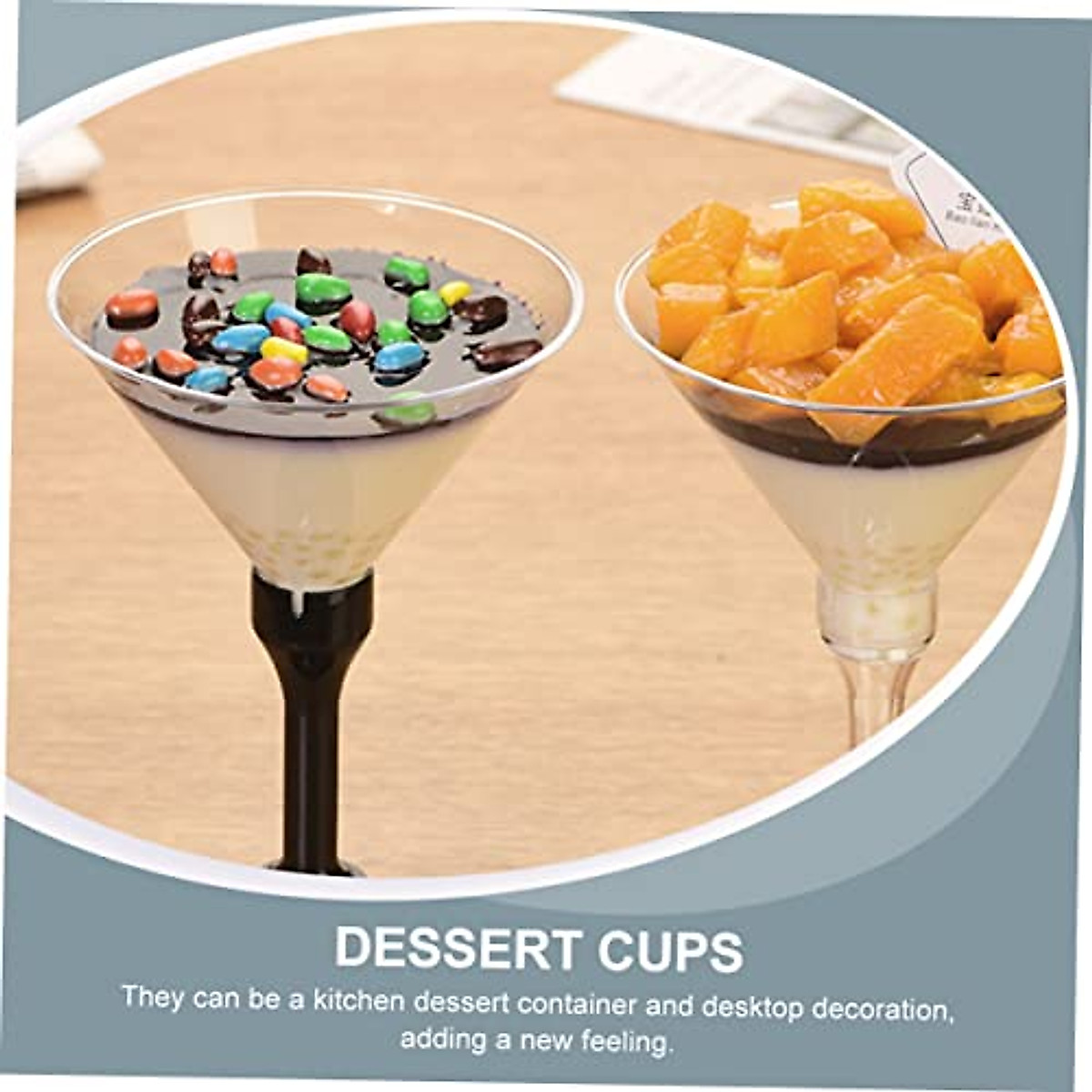 Zerodeko 18 Pcs dessert cup trifle bowl small parfait cups beverage drink cup Clear pudding jelly glass cup plastic pudding cups plastic tumblers Glass Ice Cream Cup yogurt jar Glasses