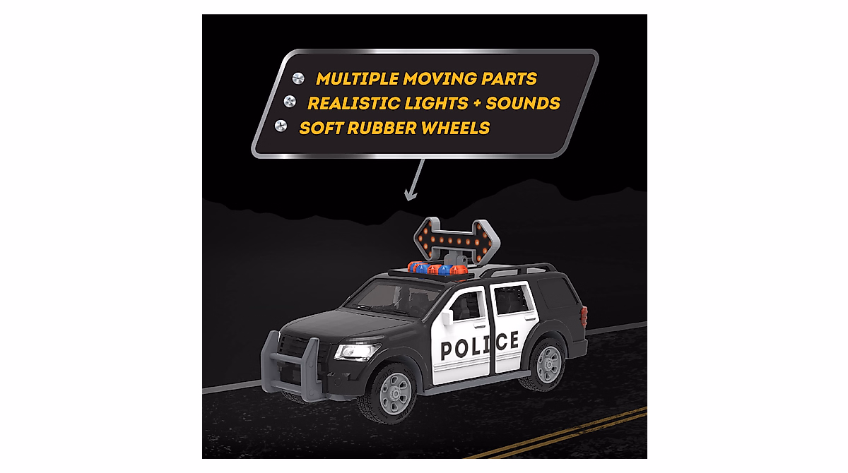 Driven by Battat – Micro 1/124 Scale – Police Car Toy SUV – Toy Vehicle ...