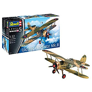 Revell 03846 Gloster Gladiator Mk. II, Flugzeugmodell 1:32, 26,2 cm Model Kit, Unvarnished