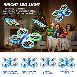 Cool Toys Gifts for Boys Girls Teenagers,Mini Drone for Kids with LED Lights,Indoor Small Quadcopter with 3D Flips,Headless Mode and 2PCS Modular Batteries,Upgraded Guards for Beginners