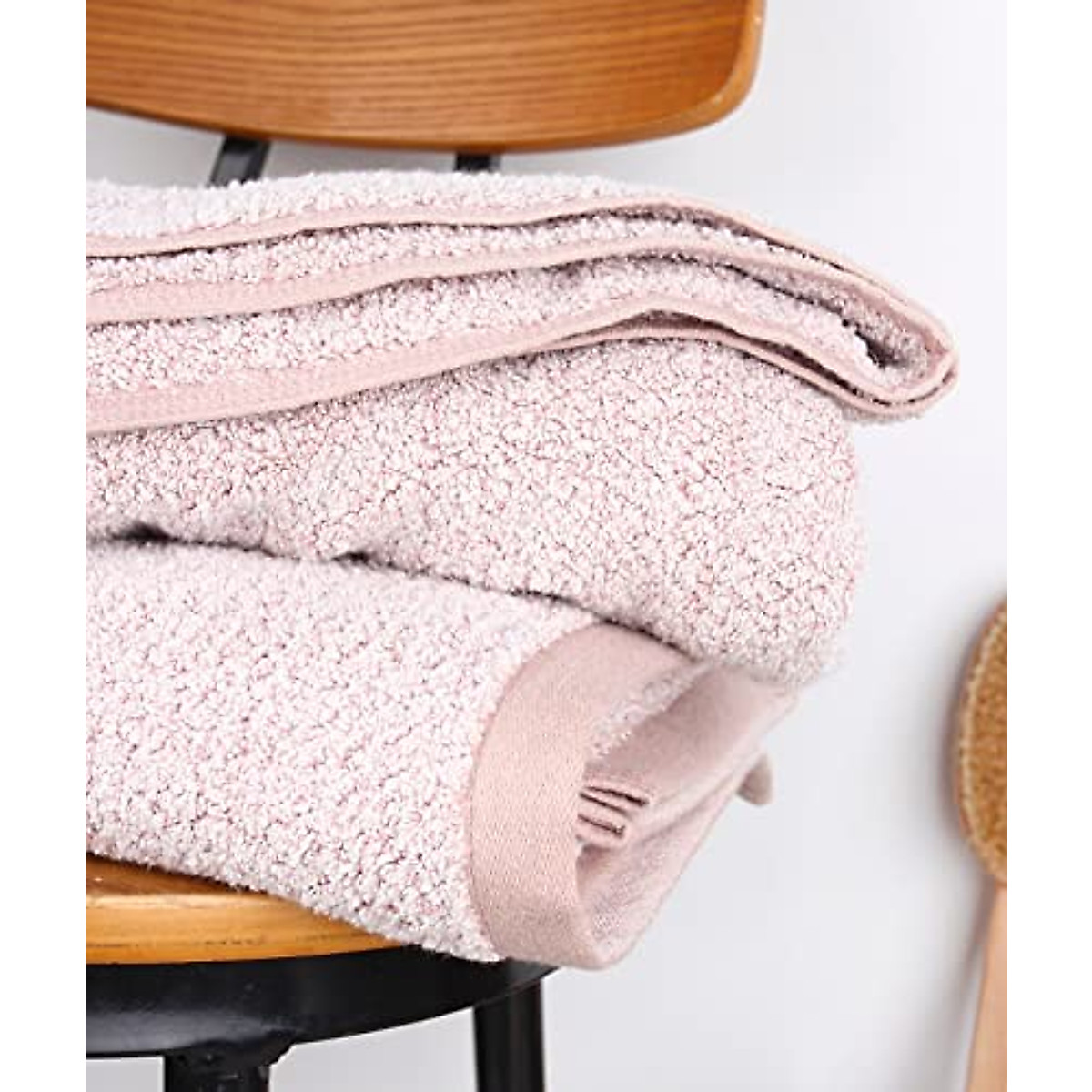Everplush Diamond Jacquard Bath Sheet 6 PC Set Rose -2 Bath Sheet, 2 Hand Towel, 2 Wash Cloth