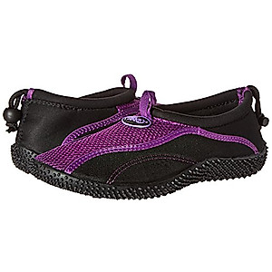 TECS Women's Aquasock Water Shoe (Purple/Black, 7)