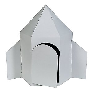Fun Express Do It Yourself White Cardboard Rocketship - Crafts for Kids and Fun Home Activities