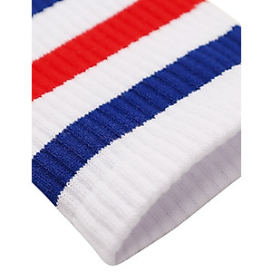 Joulli Men's White Knee High Tube Over the calf Socks 1 Pair