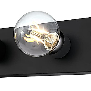 Westinghouse Lighting 6117600 Traditional Four-Light Indoor Vanity Light Fixture, Matte Black Finish