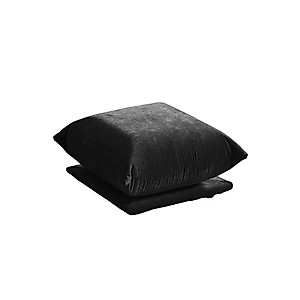 JACH Mid-Century Modern Comfy Ottoman, Chenille Sofa Footrest Couch with Thick Cushion, 26" Foot Stool Furniture for Small Spaces Living Room Bedroom Office Apartment, Black