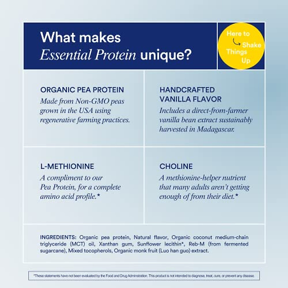 Ritual 50 and Over Vegan Plant Based Protein Powder with BCAA: 20g Organic Pea Protein from Regenerative Farms in USA, Hand-Crafted Vanilla, 3rd Party Tested, Gluten-Free, Dairy-Free, Non-GMO, 1 Lbs