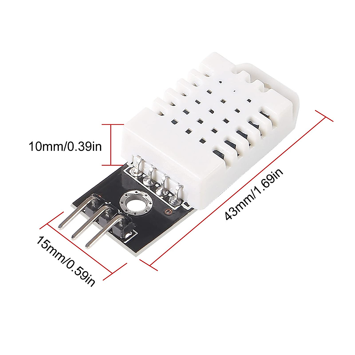 AITIAO 4Pcs DHT22/AM2302 Digital Temperature and Humidity Sensor Module Temp Humidity Gauge Monitor Sensor with Cable Replace SHT11 SHT15 for Raspberry Pi Electronic Practice DIY