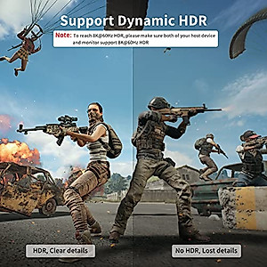 CableCreation 8K DisplayPort Cable 1.4, 6FT DP Cable,8K@60Hz, 4K@144Hz, 1080P@240Hz HBR3 Support 32.4Gbps, HDCP 2.2, HDR10 FreeSync G-Sync for PC, Laptop to TV, Gaming Monitor and Graphics