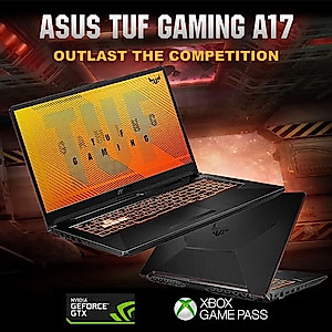 ASUS TUF A17 17.3" 144Hz FHD Gaming Laptop, AMD Ryzen 5 4600H, NVIDIA GeForce GTX 1650, 64GB DDR4 RAM, 2TB PCIe SSD, RGB Backlit Keyboard, Win 11, Black, 32GB Snowbell USB Card