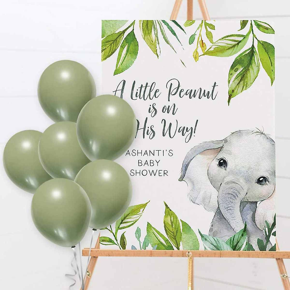 12 Inch Sage Green Balloons Eucalyptus Bridal Shower Balloons Greenery Gender Neutral Baby Shower Decorations Olive Green Party Balloons 40 Count