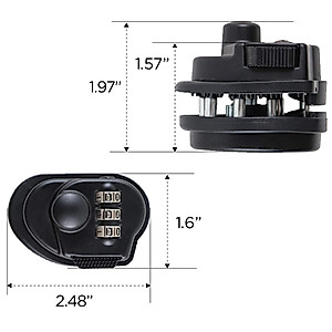 FSDC (Firearm Safety Devices – FSDC-TL4379RCB Resettable 3-Digit Combination Trigger Gun Lock – Prevents Access to The Trigger by Surrounding The Trigger Guard - Durable Black Metal Alloy