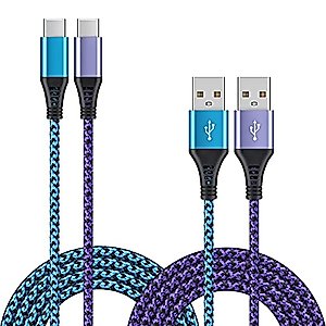 Type C Charger Fast Charging Android USB C Phone Charger Cord 2Pack 6ft for Moto G Power 2022 2021/G Pure/G Stylus 5G 2022/G Play/G Fast/G9 Plus/G8 Power/G7 Play/Z4/Z3, Motorola One 5G UW/Edge 5G UW