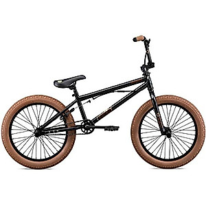 Mongoose Legion L20 Kids Freestyle BMX Bike, Intermediate Rider, Boys and Girls Bikes, Hi-Ten Steel Frame, 20-Inch Wheels, Black