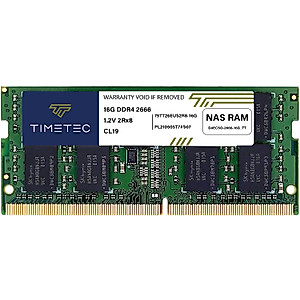 Timetec DDR4-2666 16GB Replacement for Synology D4ECSO-2666-16G DDR4 ECC Unbuffered SODIMM 2666MHz PC4-21300 260 Pin 1.2V CL19 Dual Rank 2Rx8 Memory RAM Upgrade (D4ECSO-2666-16G_TT)