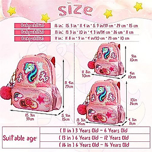 LSSAGOON Unicorn Sequins Backpack for Girls,Toddler Kids Schoolbag,Bookbag for Kindergarten Elementary,Gift for Birthday Xmas.