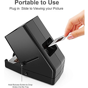 DIGITNOW 35mm Slide and Film Viewer, 3X Magnification, Battery Operation, LED Lighted Illuminated Viewing –for 35mm Slides & Positive Film Negatives(4AA Batteries Included)