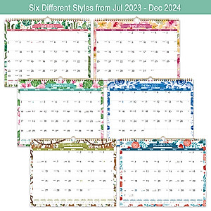 2023-2024 Calendar - Wall Calendar 2023-2024 from January 2023 - June 2024 with Julian Dates, 15" x 11.5", Two-Wire Binding, Ruled Blocks Perfect for Planning and Organizing for Home or Office