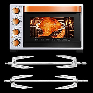 DUZFOREI Stainles Steel Air Fryer Fork, Roast Chicken Fork Fish Meat Grilling Fork for Grill Roaster Rotisserie BBQ Home Kitchen Outdoor Rotisserie