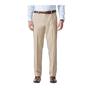 Dockers Men's Relaxed Fit Comfort Pants, British Khaki, 38W x 32L